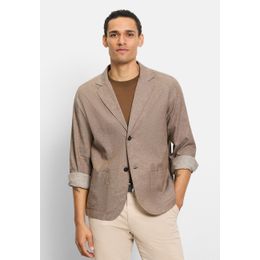 Langarmhemd OLYMP "OLYMP Casual, Overshirt", Herren, Gr. XXL, Normaler Arm, braun, 55% Leinen, 45% Baumwolle, Hemden