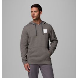 Kapuzensweatshirt Columbia "Columbia Trek&trade; Hoodie", Herren, Gr. XXL (56), charcoal heather, boxy brand, Sweatware, Obermaterial: 67% Baumwolle, 33% Polyester, Rippb&uuml;ndchen, Sweatshirts, f&uuml;r sportliche Aktivit&auml;ten, mit Kapuze und Kordelzug, mit Logodruck