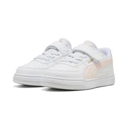 Sneaker Puma "Caven III Sneakers Kinder", M&auml;dchen, Gr. 28, wei&szlig; jasmine flower rosy outlook pink, Obermaterial: Synthetik, Textil. Futter: Textil. Innensohle: Textil, Keine Angabe. Laufsohle: Gummi, Schuhe Sneaker