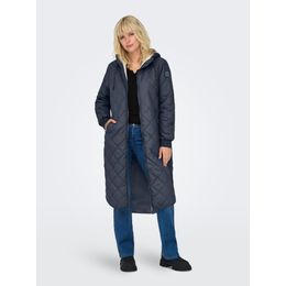 Steppmantel Only "ONLNEWSANDY QUILT COAT CC OTW", Damen, Gr. S, blau (ombre blau), Steppware, Obermaterial: 100% Nylon, unifarben, regular fit, Rippstrickb&uuml;ndchen, M&auml;ntel Steppmantel