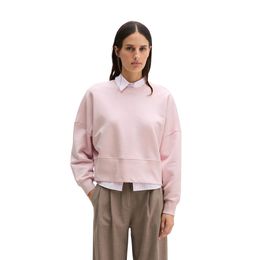 Marc O'Polo Sweatshirt MARC O'POLO "mit recycelter Baumwolle", Damen, Gr. L, dried rose, Obermaterial: 100% Baumwolle, unifarben, loose fit, Rundhals, doppelte B&uuml;ndchen, Sweatshirts Sweatshirt