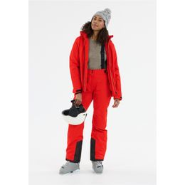 Skihose WHISTLER "YARRA", Gr. 34, EURO-Gr&ouml;&szlig;en, rot (rot, schwarz), 94% Polyester, 6% Elasthan, mehrfarbig, lang, Hosen Skihose, mit wasserdichter 3-Lagen-Membran