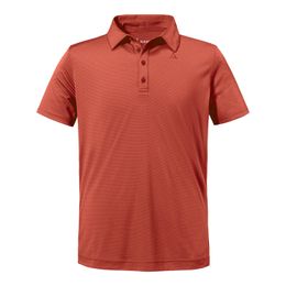Sch&ouml;ffel Poloshirt SCH&Ouml;FFEL "CIRC Polo Shirt Tauron M", Herren, Gr. 50, schwarz crabapple, Obermaterial: 100% Polyester, normal, Shirts, sportliche Passform, kurze &Auml;rmel, f&uuml;r Trekking und Outdoor