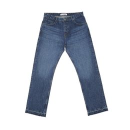 Bequeme Jeans 2Y STUDIOS "2Y Studios 2Y Arun Open Hem Straight", Herren, Gr. 30, Normalgr&ouml;&szlig;en, midblau, 100% Baumwolle, unifarben, normal, Jeans