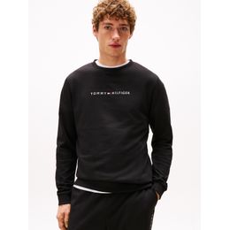 Sweatshirt "TRACK TOP", Herren, Gr. L (52), schwarz, Sweatware, Obermaterial: 50% Baumwolle, 50% Polyester, Tommy Hilfiger Underwear, unifarben, regular fit h&uuml;ftbedeckend, Rundhals, Rippb&uuml;ndchen, Sweatshirts Sweatshirt, Loungesweatshirt, Rundhals, regular fit, schlichtes Design