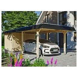 Skan Holz Einzelcarport SKANHOLZ "Wendland", beige (natur), B/H/T: 206cm x, Carports