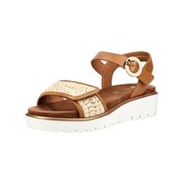 Riemchensandale Ara "Ara Sandalen Leder", Damen, Gr. 38, cognac, Leder, Schuhe Riemchensandale