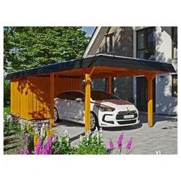 Skan Holz Einzelcarport SKANHOLZ "Wendland", braun (hellbraun), B/H/T: 206cm x, Carports