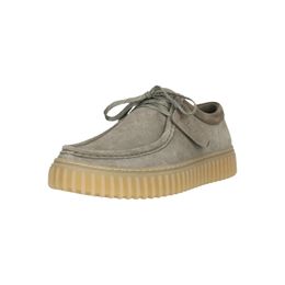 Schn&uuml;rschuh Clarks "Torhill Low", Herren, Gr. 40, dunkelgr&uuml;n, Schuhe Schn&uuml;rschuh, mit gro&szlig;er, gerippter Au&szlig;ensohle