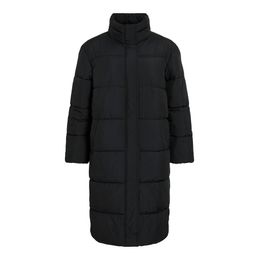Langmantel Vila "VIPUFF L/S PUFFER COAT/PB", Damen, Gr. 34, schwarz (schwarz beauty), Web, Obermaterial: 100% Polyester, unifarben, regular fit ca. Mitte Wade, M&auml;ntel