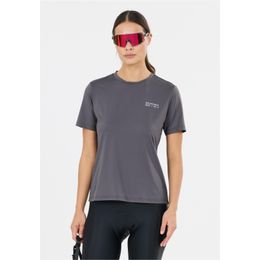 Funktionsshirt Endurance "Yorgos", Damen, Gr. 34, grau, 86% Polyester, 14% Elasthan, bedruckt, normal, Rundhals, Shirts Funktionsshirt, Quick Dry