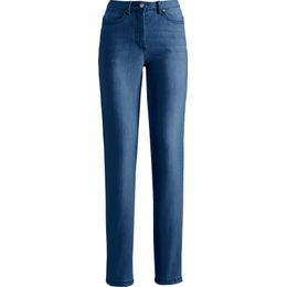 Damen 5-Pocket-Jeans mit Hell-Dunkel-Effekt blue-stone-washed, Gr&ouml;&szlig;e 52