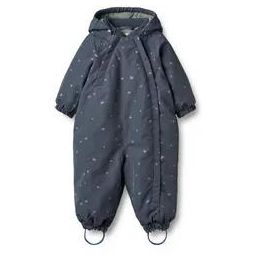 Jumpsuit Wheat "Wheat Snowsuit Adi", M&auml;dchen, Gr. 86, graublau, 100% Nylon, unifarben, normal, Overalls Jumpsuit