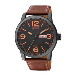 Solaruhr Citizen, braun, Armbanduhren, Herren, Solaruhr, Armbanduhr, Herrenuhr, Ledearmband, Datum