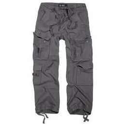 Cargohose BRANDIT "Brandit Herren Vintage Cargo Pants", Damen, Gr. 3XL, US-Gr&ouml;&szlig;en, charcoal, 100% Baumwolle, loose fit, Hosen Cargohose