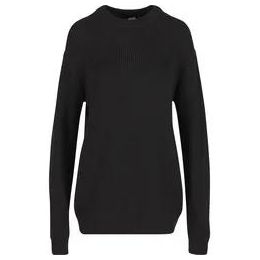 Rundhalspullover Urban Classics "Urban Classics Rib Basic Sweater", Herren, Gr. 5XL, schwarz, 100% Baumwolle, unifarben, normal, Rundhals, Pullover Rundhalspullover