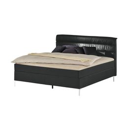 M&ouml;bel Kraft Boxspringbett - schwarz - Materialmix - 208 cm - 122 cm - M&ouml;bel Kraft
