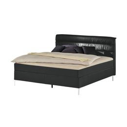 M&ouml;bel Kraft Boxspringbett - schwarz - Materialmix - 168 cm - 122 cm - M&ouml;bel Kraft