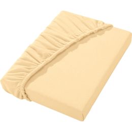 Dormisette unisex Betttuch vanillegelb, Gr&ouml;&szlig;e 1 St. 150x200 cm - Spannbetttuch