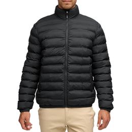 Steppjacke INDICODE "INBjarne", Herren, Gr. XL, schwarz, Web, Obermaterial: 100% Polyester, regular fit, Jacken Steppjacke