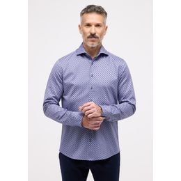 Langarmhemd Eterna "SLIM FIT", Damen, Gr. 39, Normalgr&ouml;&szlig;en, blau, Twill, 100% Baumwolle, schmal, Manschette, Hemden Langarmhemd, EASY IRON (b&uuml;gelleicht)