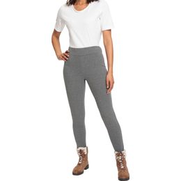 Damen Thermoleggings mit Rundum-Dehnbund anthrazit-meliert, Gr&ouml;&szlig;e 52