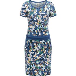 Sommerkleid Ragwear "Sommerkleid Baomi Tropic YOUMODO", Damen, Gr. XXL, N-Gr, blau (night blau), Obermaterial: 100% Baumwolle CO., Kleider Sommerkleid