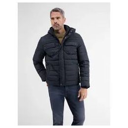 Winterjacke Lerros "Steppjacke mit abnehmbarer Kapuze", Herren, Gr. L, blau (classic navy), 100% Polyester, Jacken Winterjacke