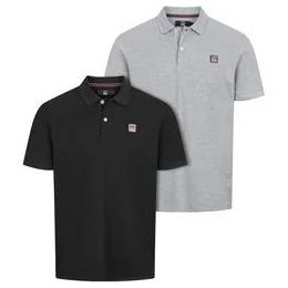 Kurzarmhemd VINSON "VINSON 2-pack Polo VMMike", Herren, Gr. XL, Normalgr&ouml;&szlig;en, grau melange, tap shoe, Obermaterial: 100% Baumwolle, Hemden