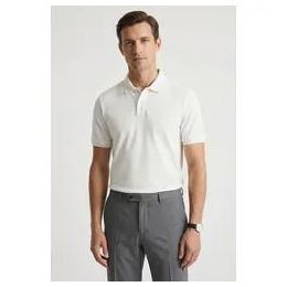 Poloshirt Fynch-Hatton, Herren, Gr. 4XL, new sanftes wei&szlig;, Web, Obermaterial: 100% Baumwolle, unifarben, regular fit normal, ohne Ausschnitt, Shirts, regular fit Passform, 2-Knopf-Kragen, aus reiner Baumwolle