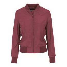 Allwetterjacke Urban Classics "Urban Classics Damen Ladies Light Bomber Jacket", Damen, Gr. XS, burgundy, 100% Polyester, unifarben, normal, Rundhals, Jacken