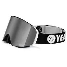 Snowboardbrille YEAZ "Magnet-Ski-Snowboardbrille silber verspiegelt/silber APEX", silber, Sportbrillen
