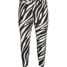 ZIZZI Leggings Damen Gr&ouml;&szlig;e XXXL/4XL schwarz / wei&szlig;