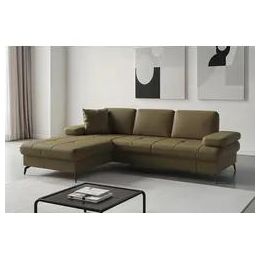 Sit & More Ecksofa SIT & MORE "Morris Jubi, Recamiere, Breite 247 cm", olive, B:247cm H:83cm T:171cm, Sofas, Ecksofa, mit Armteilfunktion,, wahlweise mit Schlaffunktion