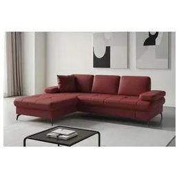 Sit & More Ecksofa SIT & MORE "Morris Jubi, Recamiere, Breite 247 cm", merlot, B:247cm H:83cm T:171cm, Sofas, Ecksofa, mit Armteilfunktion,, wahlweise mit Schlaffunktion