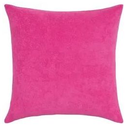 Dekokissen Pad "LOOPY", pink, unifarben, B:48cm L:48cm, Baumwolle, Dekokissen_Sitzkissen_Kissenh&uuml;llen, frottee look