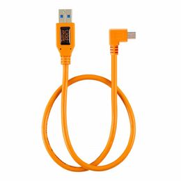 TETHER TOOLS TetherPro USB 3.0 zu USB-C Right Angle Pigtail 0,5m orange