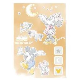 Wandtattoo Komar "Mickey Counting Sheeps - Gr&ouml;&szlig;e 50 x 70 cm", gelb (gelb, wei&szlig;), B:50cm H:70cm, Folie, Wandtattoos, Wandtattoo, selbstklebend, Wandsticker, Kinderzimmer