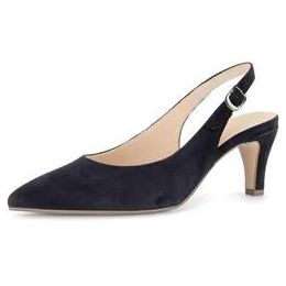 Slingpumps Gabor "Slingpumps", Damen, Gr. 38, blau, Schuhe Slingpumps