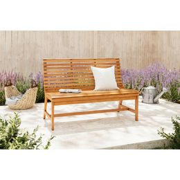 Ambia Garden Gartenbank, Teak, Holz, Akazie, Hartholz, 2-Sitzer, 125x87x66 cm, Gartenm&ouml;bel, Gartenb&auml;nke