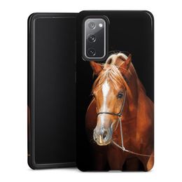 DeinDesign Galaxy S20 FE 5G Handy Panzer Handyh&uuml;lle robuste Outdoor H&uuml;lle Schutzh&uuml;lle gl&auml;nzend Horse Mare Hobby Tough Case