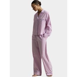 Polo Ralph Lauren Pyjama ' Shirting Stripes ' Damen Gr&ouml;&szlig;e L violettblau Winterkleid