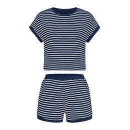 Imily Bela Set: T-Shirt und Shorts Damen Gr&ouml;&szlig;e 40 navy / wei&szlig;