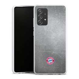 DeinDesign Galaxy A52s 5G Handy Silikon H&uuml;lle Case wei&szlig; Handyh&uuml;lle Fcb Official Licensed Product Fc Bayern M&uuml;nchen Silikon Case