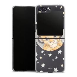 DeinDesign Galaxy Z Flip 5 Handy Hard Case Schutzh&uuml;lle transparent Smartphone Handy H&uuml;lle Simba Lion King Disney Hard Case