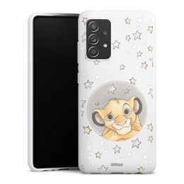 DeinDesign Galaxy A52s 5G Handy Silikon H&uuml;lle Case wei&szlig; Handyh&uuml;lle Simba Lion King Disney Silikon Case