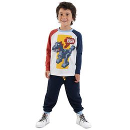 Denokids 2tlg. Outfit in Dunkelblau/ Wei&szlig;/ Rot - 67% | Gr&ouml;&szlig;e 128 | Kinder-longsleeves