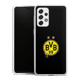 DeinDesign Galaxy A33 5G Handy Silikon H&uuml;lle Case wei&szlig; Handyh&uuml;lle Star Borussia Dortmund Bvb Silikon Case