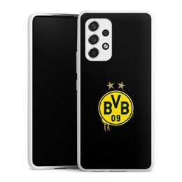 DeinDesign Galaxy A53 5G Handy Silikon H&uuml;lle Case wei&szlig; Handyh&uuml;lle Star Borussia Dortmund Bvb Silikon Case