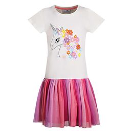 happy girls by Eisend Kleid in Wei&szlig;/ Pink/ Lila - 38% | Gr&ouml;&szlig;e 104 | Kinderkleider